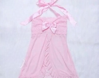 Pink Satin Dress Lace Coquette Dollette Dollcore Doll M - Etsy