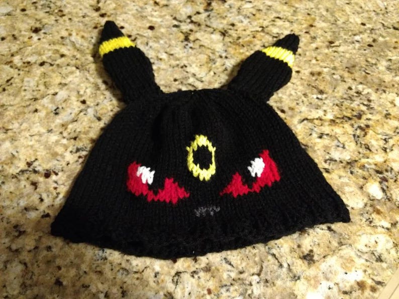Knitted Umbreon Hat - Etsy