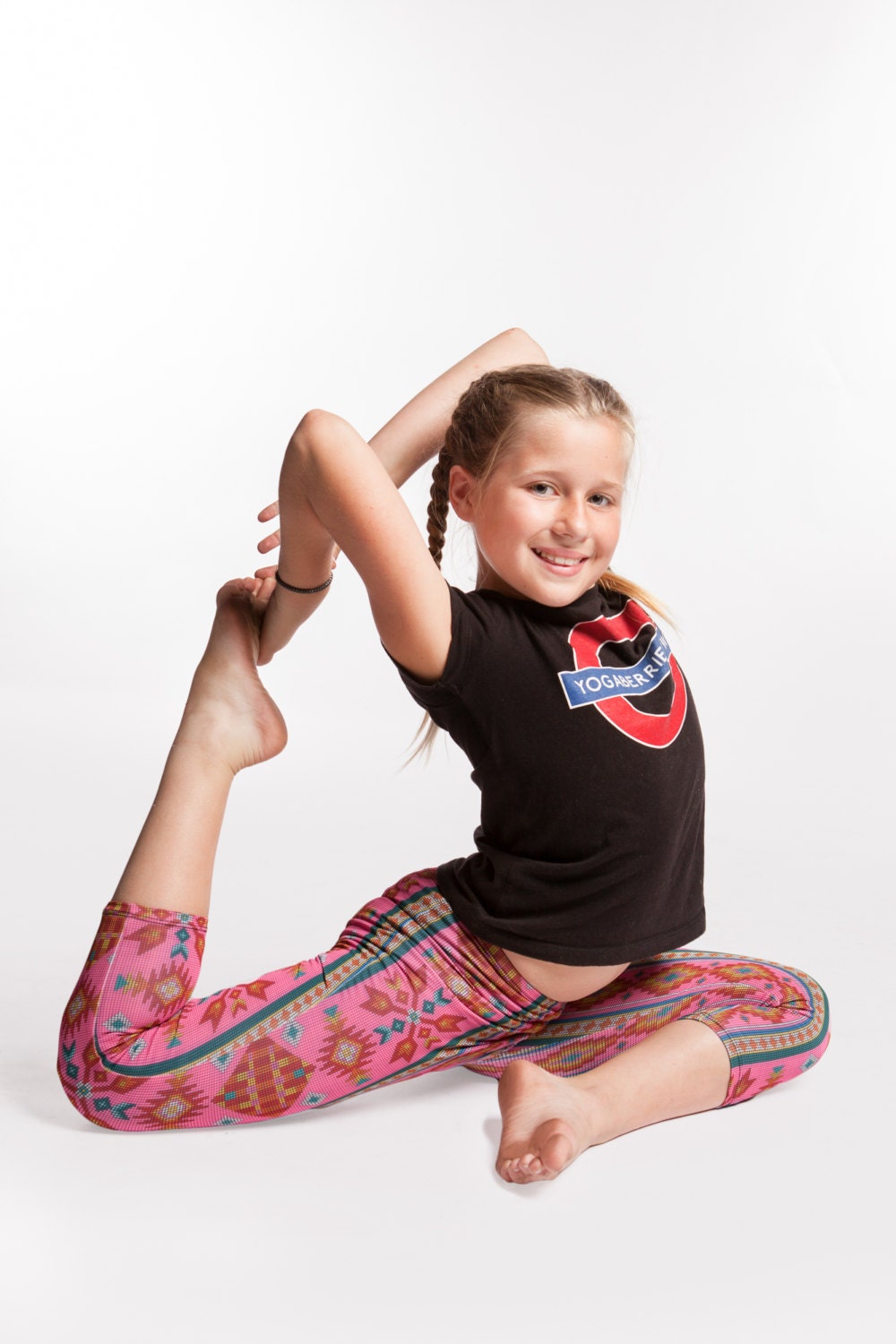 Girls Yoga Pants Aztec Print In 4 Way Stretch With Moisture Wicking Etsy