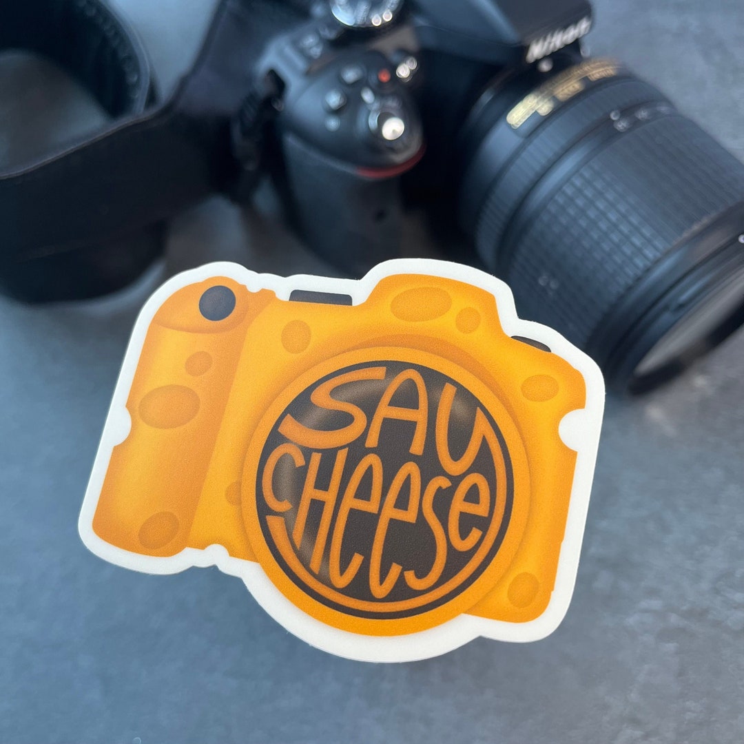 Say Cheese, Camera, Waterproof Sticker - Etsy
