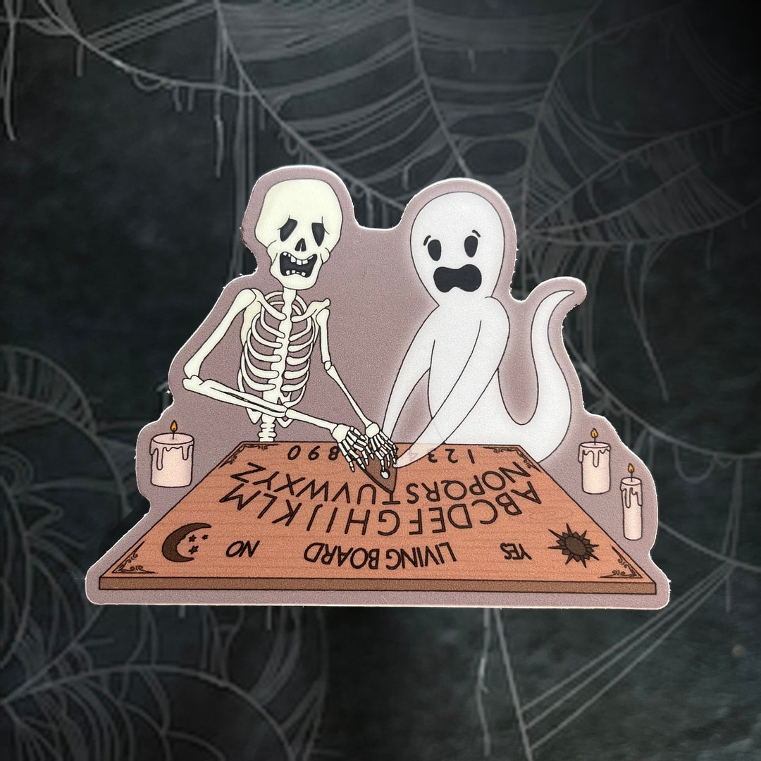 Ghost and Skeleton Spirit Board, Spooky Halloween Waterproof Sticker - Etsy