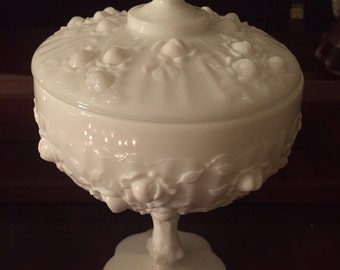 Fenton candy dish | Etsy