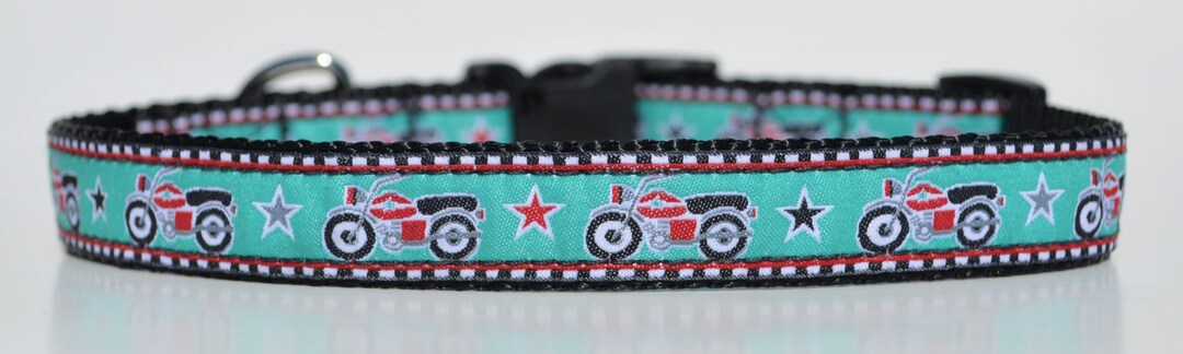 Motorcycle Dog Collar, Adjustable Dog Collar, Ribbon Dog Collar - Etsy