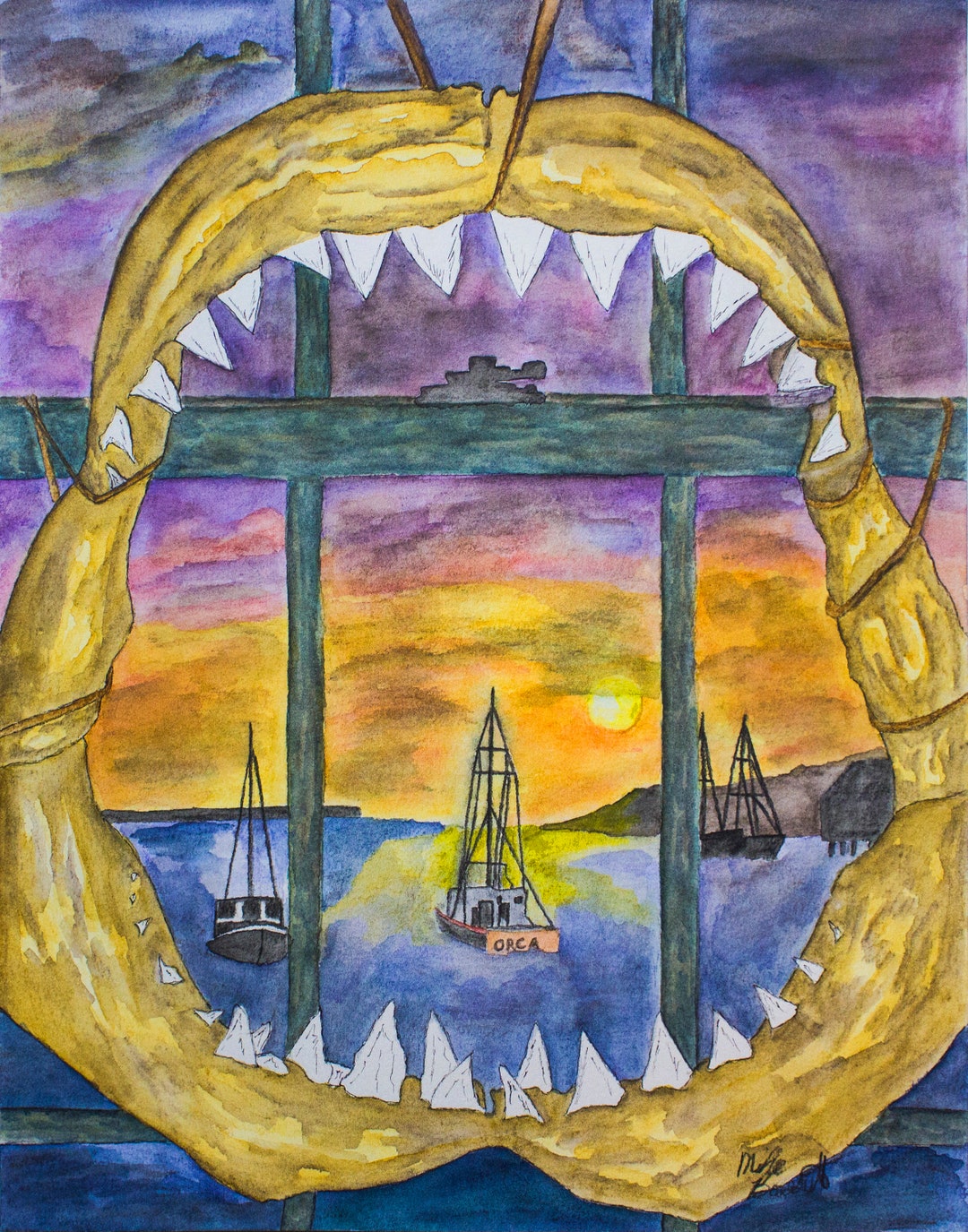 Print: Quint's Window, Jaws - Etsy