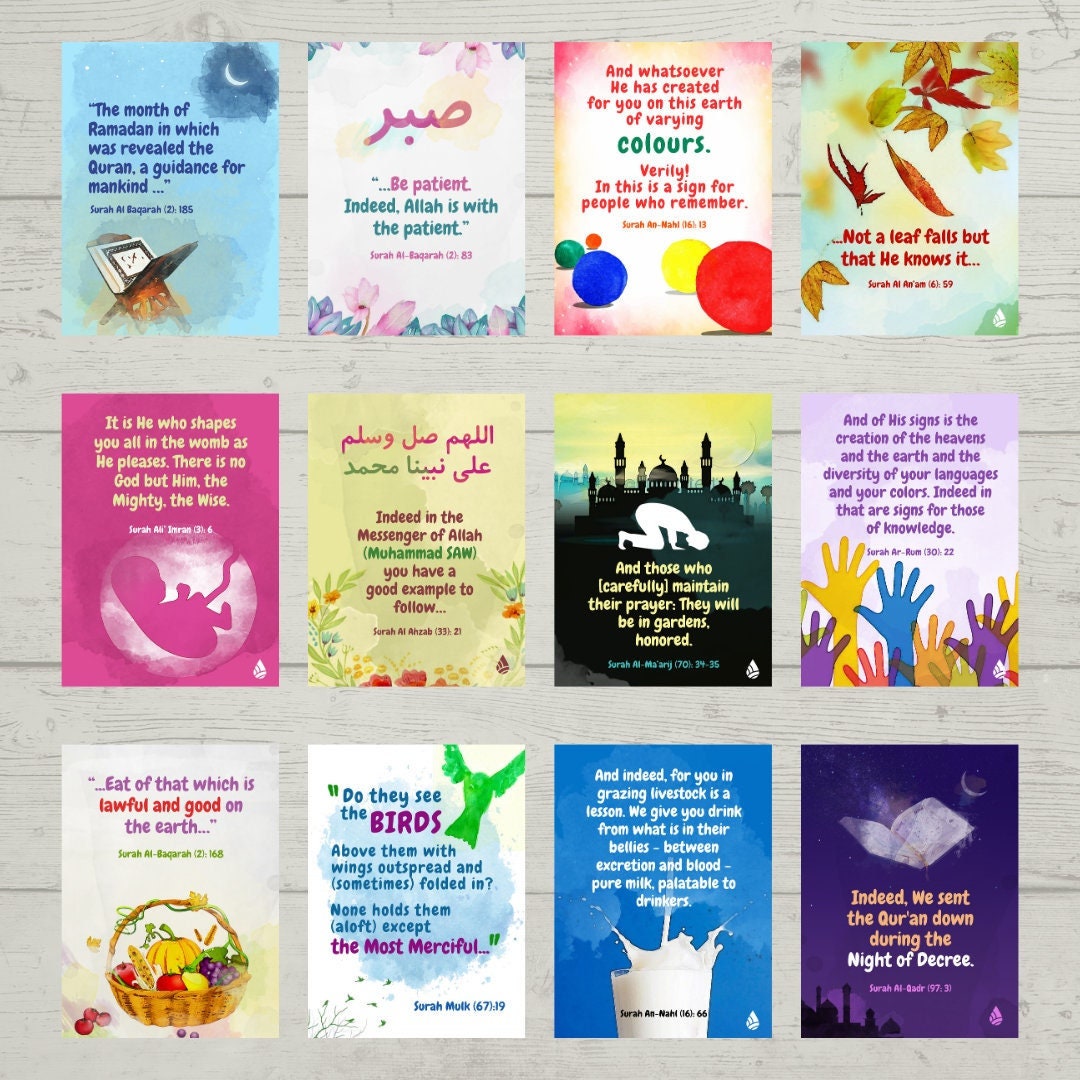 Quran Ayah Posters - 15 Verses From the Quran - Etsy