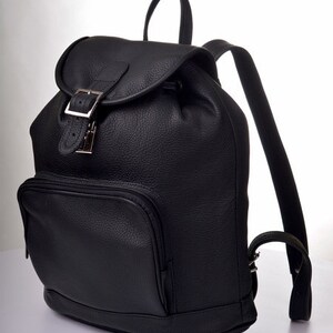 Leather Large Backpack Leather Handmade Black Backpack - Etsy