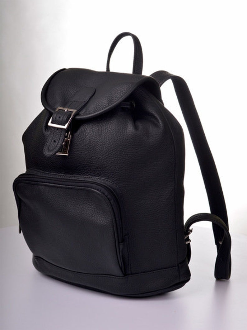 Leather Large Backpack Leather Handmade Black Backpack - Etsy