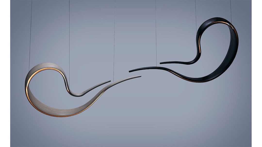 Inertia Lighting, Sculptural Lighting, Wood Sculptures, Ceiling Hung ...