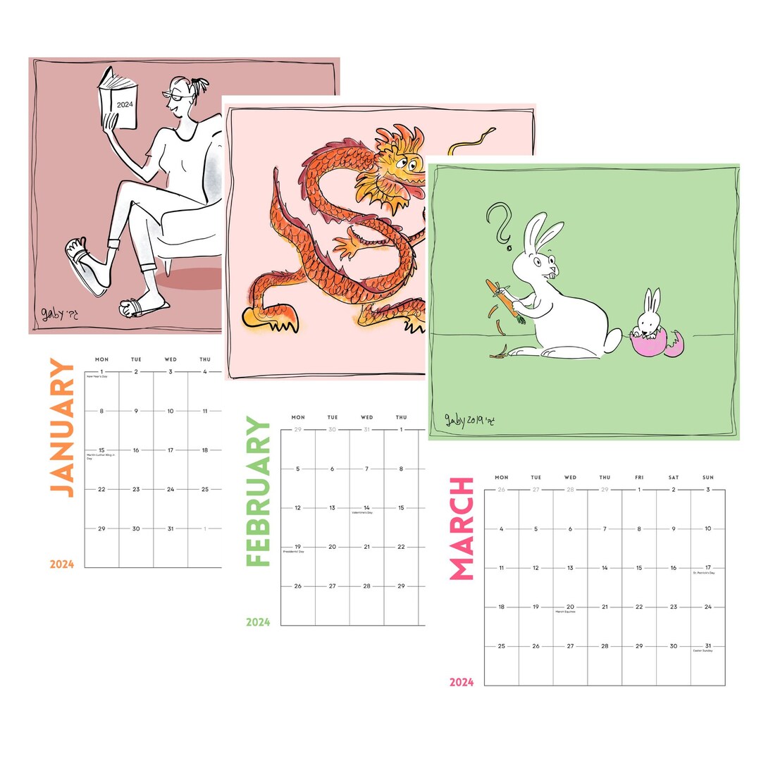 2024 American Wall Calendars - Etsy