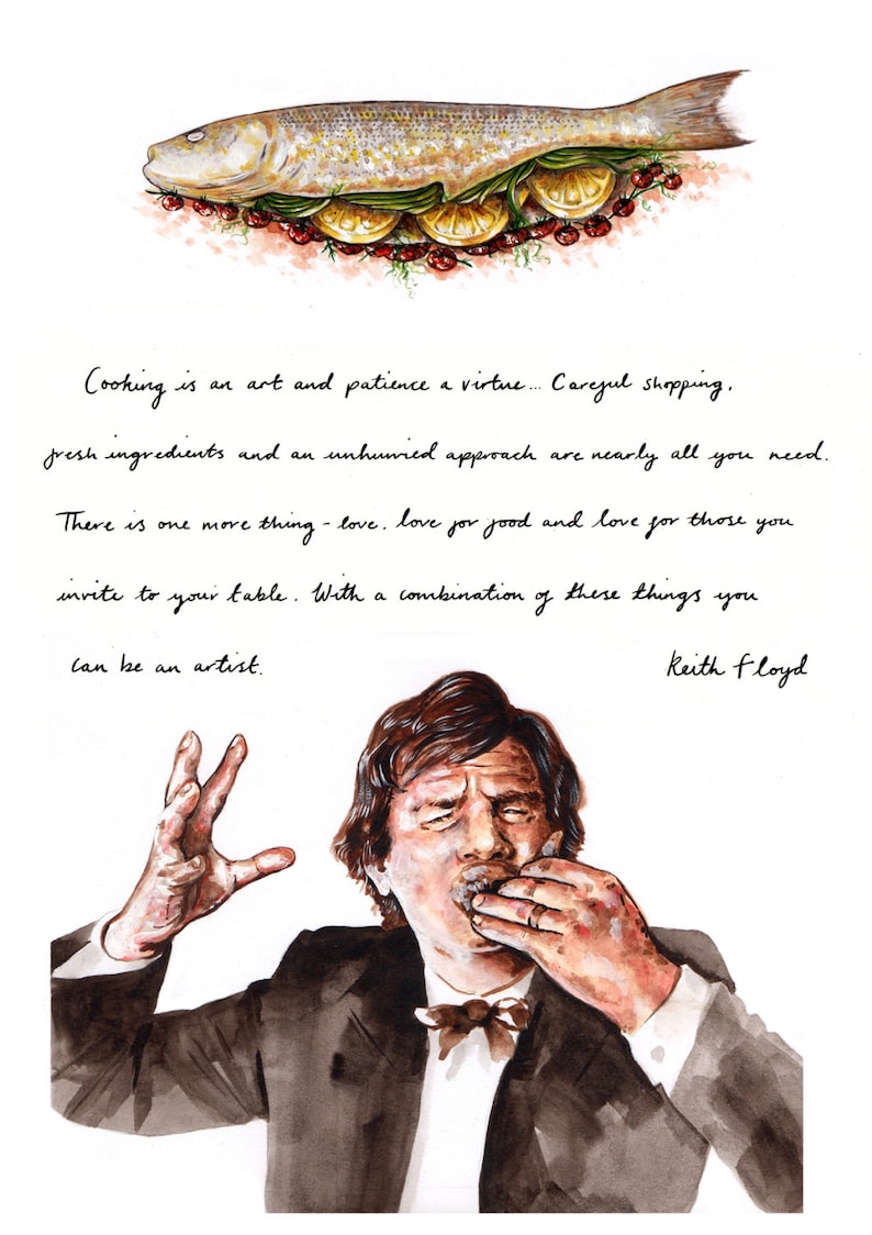 Keith Floyd Quote Giclee Print - Etsy UK