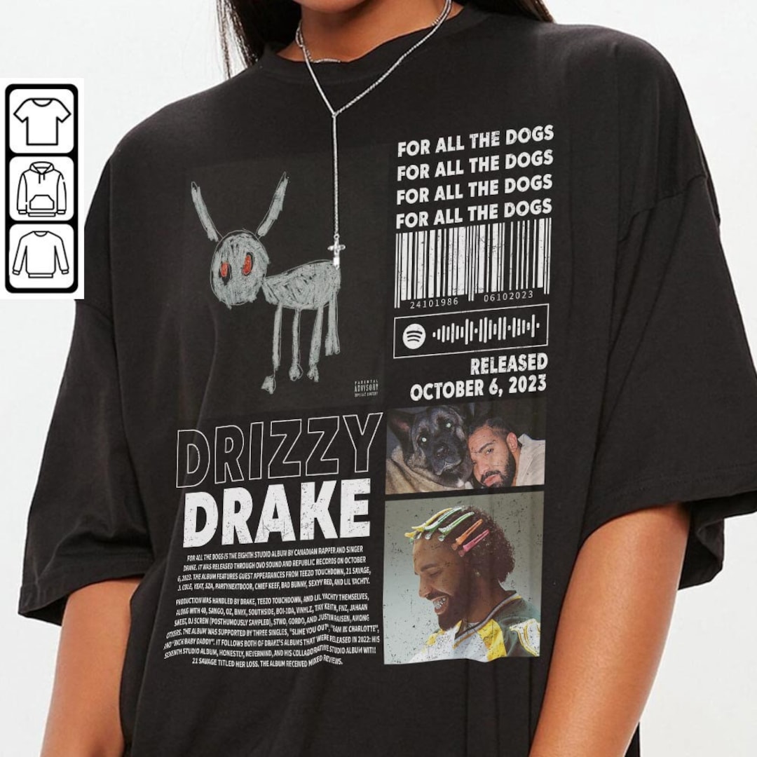 Drake Rap Music Merch Shirt Drake for All the Dogs Album Rap - Etsy