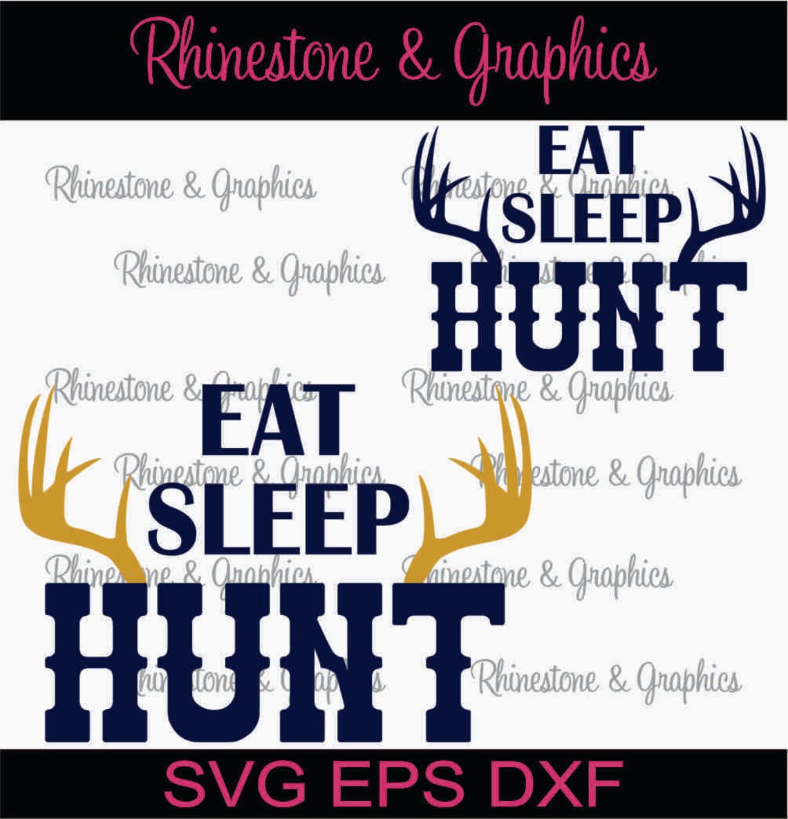 Eat Sleep Hunt Pattern Instant Download SVG EPS DXF Cutting - Etsy