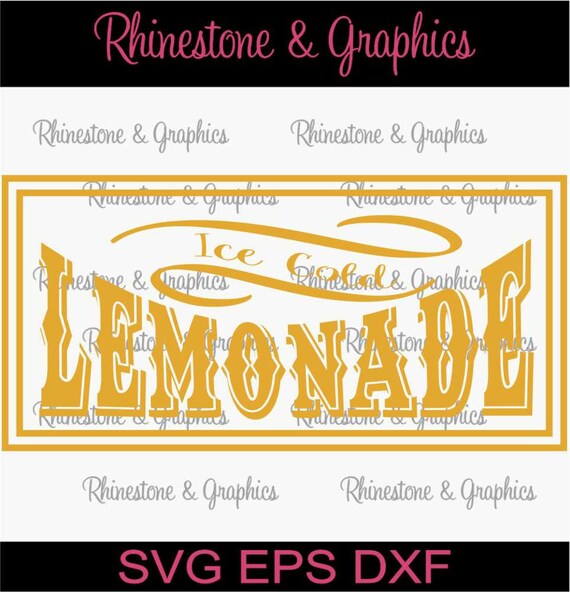 Ice Cold Lemonade Pattern Instant Download SVG EPS DXF Cutting | Etsy