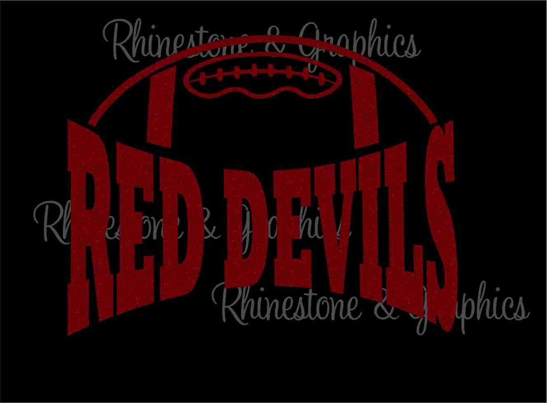 Red Devils Football Design Pattern Graphic Design Instant - Etsy