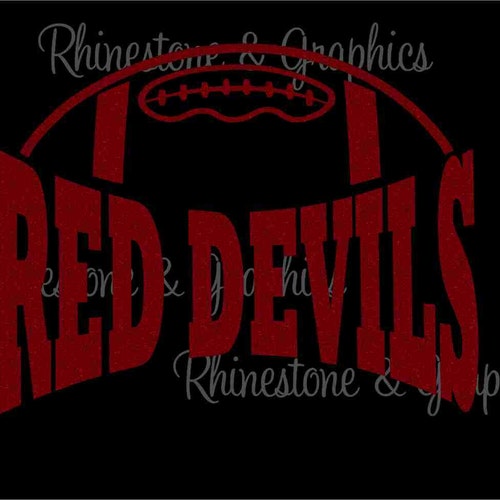 Red Devils Football Design Pattern Graphic Design Instant - Etsy