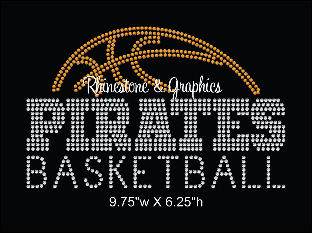 Pirates Basketball Rhinestone Design Pattern Graphic Design - Etsy