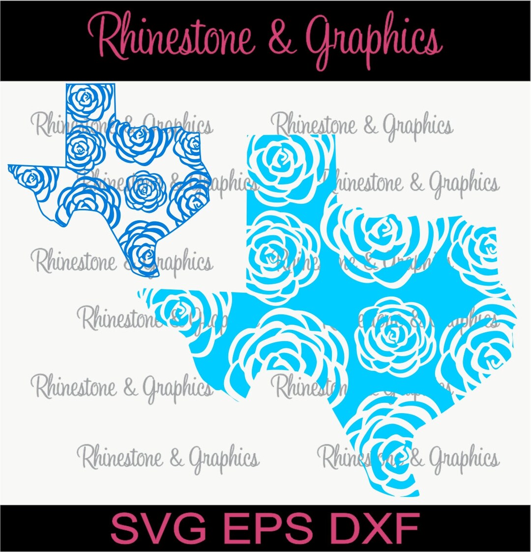 Texas Rose Pattern Instant Download SVG EPS DXF Cutting File - Etsy