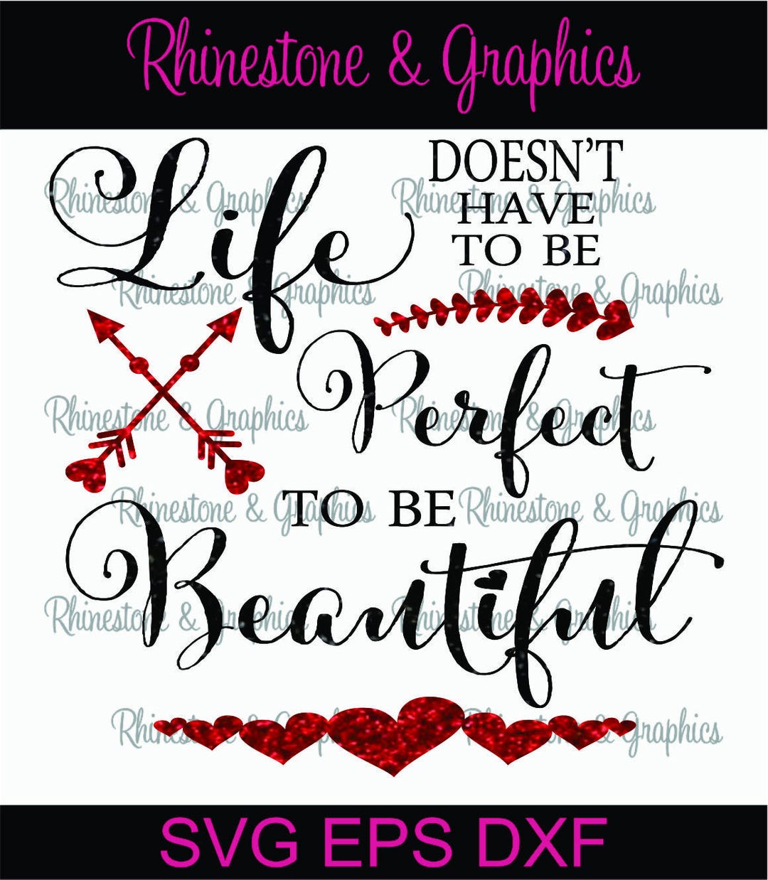 Life Doesn't Have to Be Perfect to Be Beautiful Pattern Instant ...