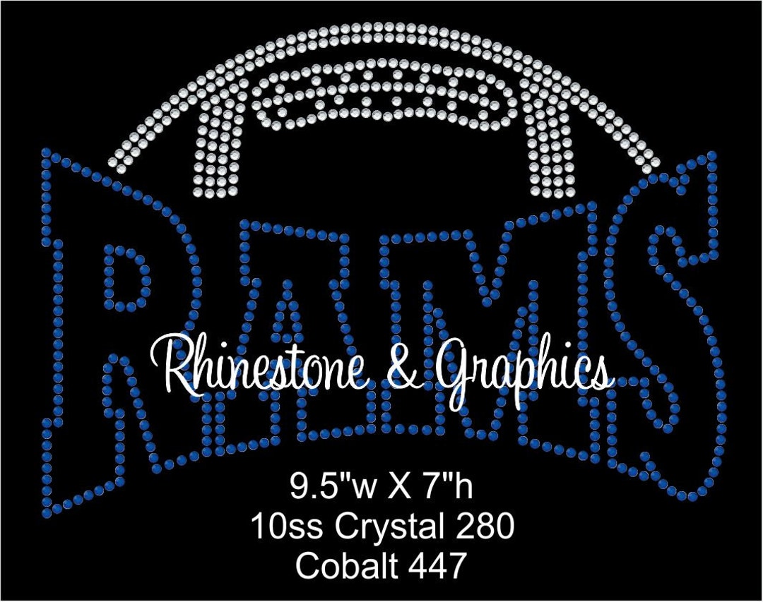 Rhinestone Football Rams Design Pattern Graphic Design Instant Download ...
