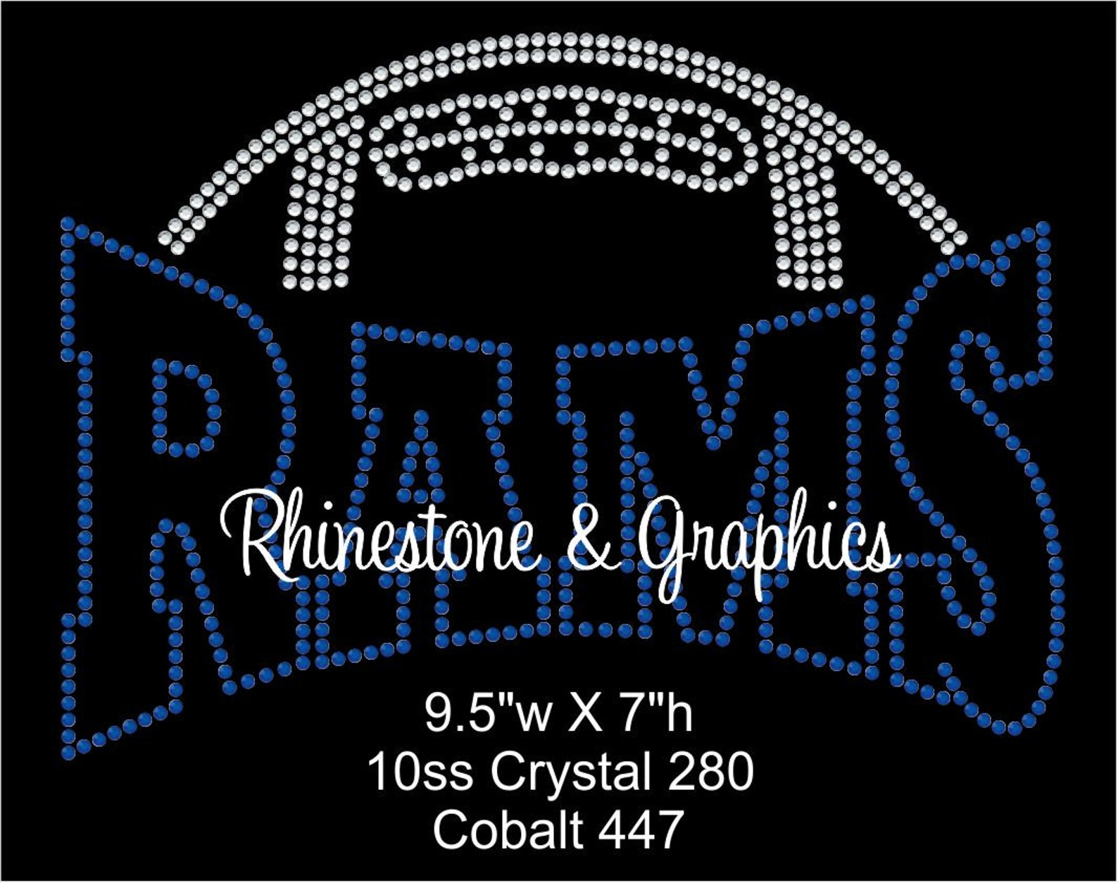 Rhinestone Football Rams Design Pattern Graphic Design Instant Download ...