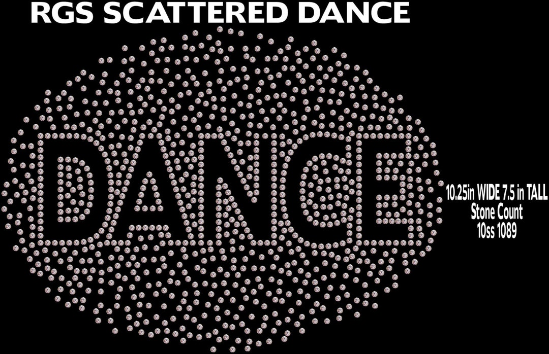Dance Scattered Effect Rhinestone Design Instant Pattern Download SVG ...