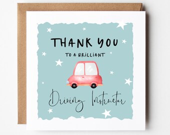Driving Instructor Thank You - Etsy UK