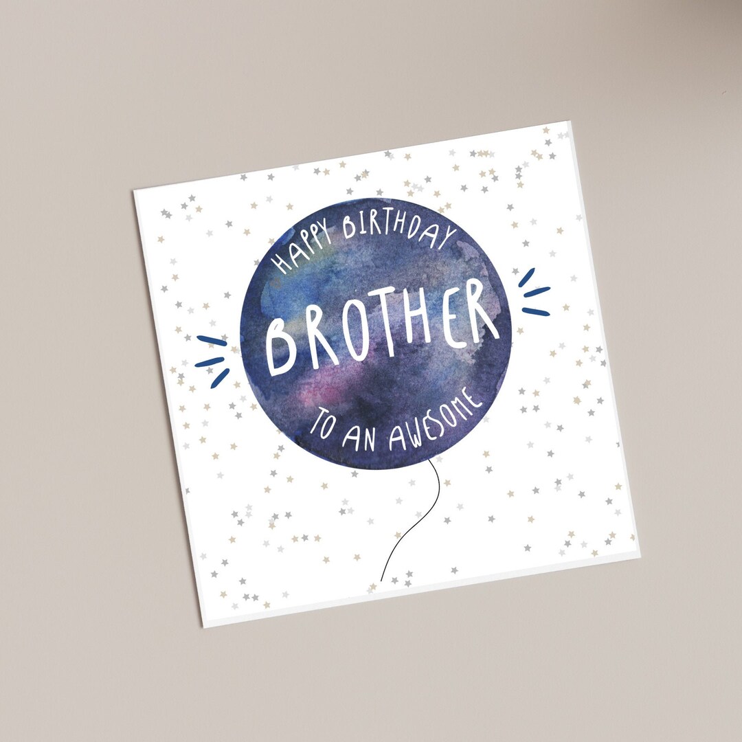 Brother Birthday Card, Card for Brother, Awesome Brother Card, Birthday ...
