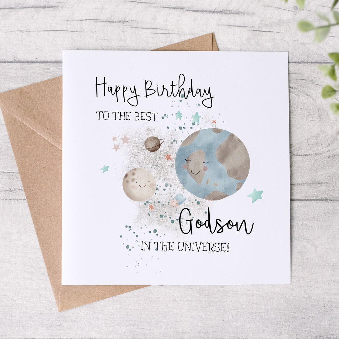 Godson Birthday Card, Birthday Card for Godson, Happy Birthday Cards ...
