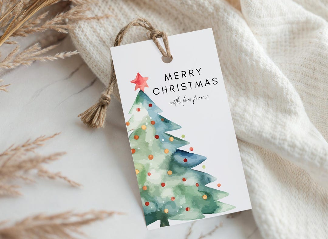 Printable Christmas/ Holiday Gift Tags, Printable Blank Present Labels ...