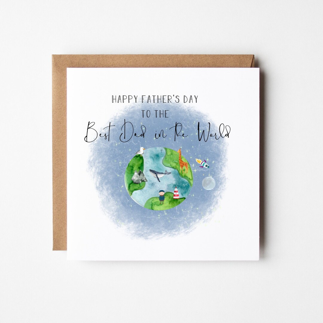 Father's Day Best Dad in the World Card, Scottish Designed Cards ...