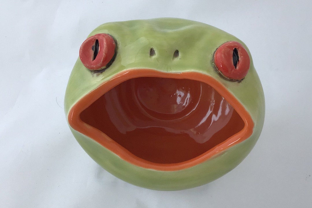 Frog Face Wide Mouth Soap or Sponge Holder - Etsy