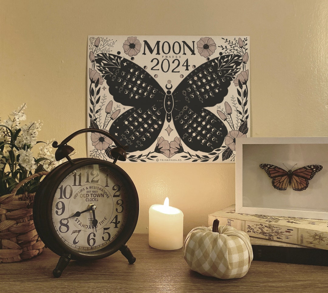 2024 Moon Calendar Poster - Etsy