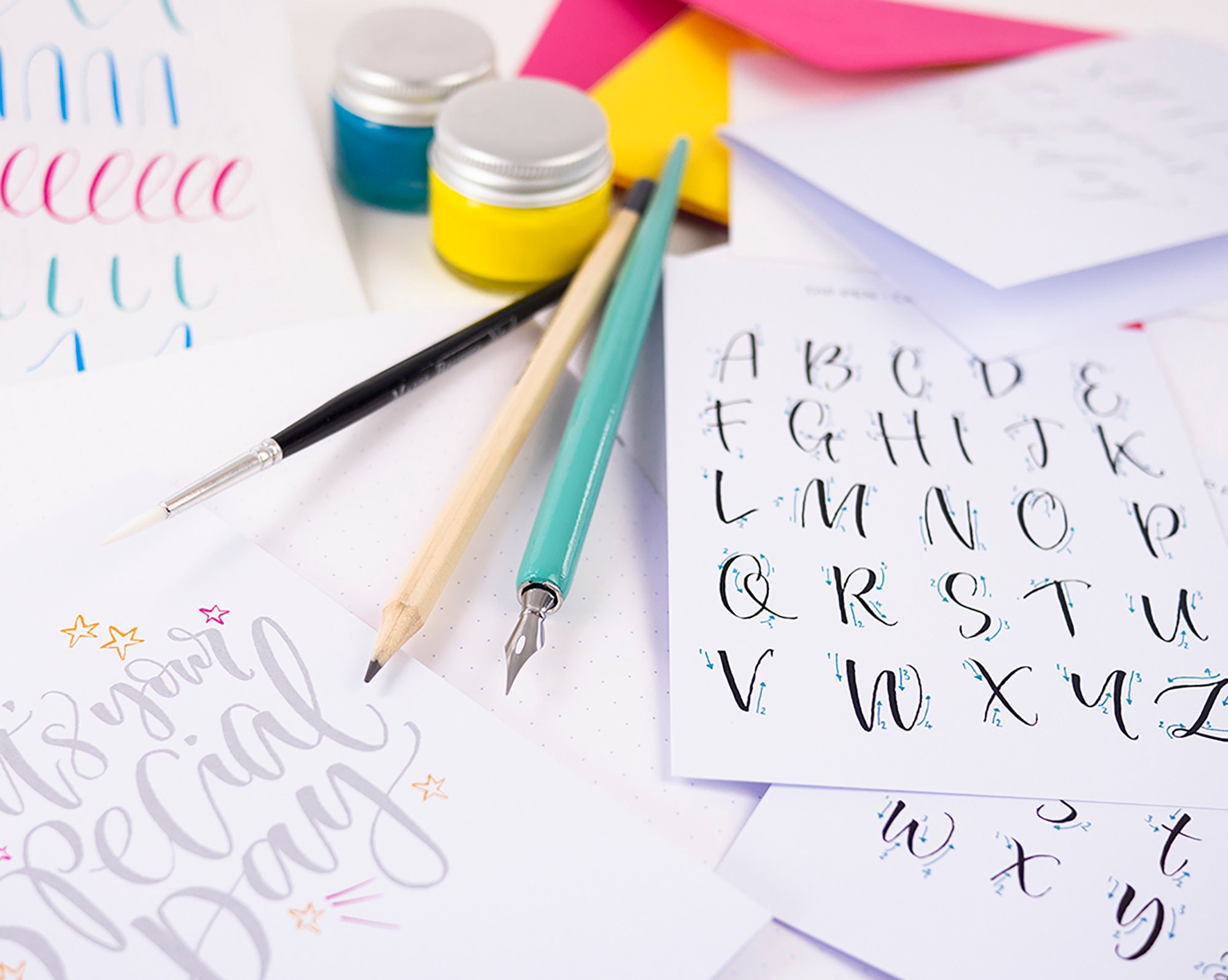 Kids Calligraphy Kit Beginners Starter Set by Kirsten Burke - Etsy