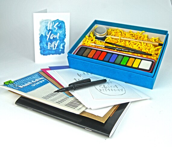 Kid's Brush Lettering Calligraphy Starter Kit | Etsy