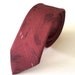 Vintage Dark Red Rockabilly Tie Skinny Tie Narrow Tie Thin - Etsy