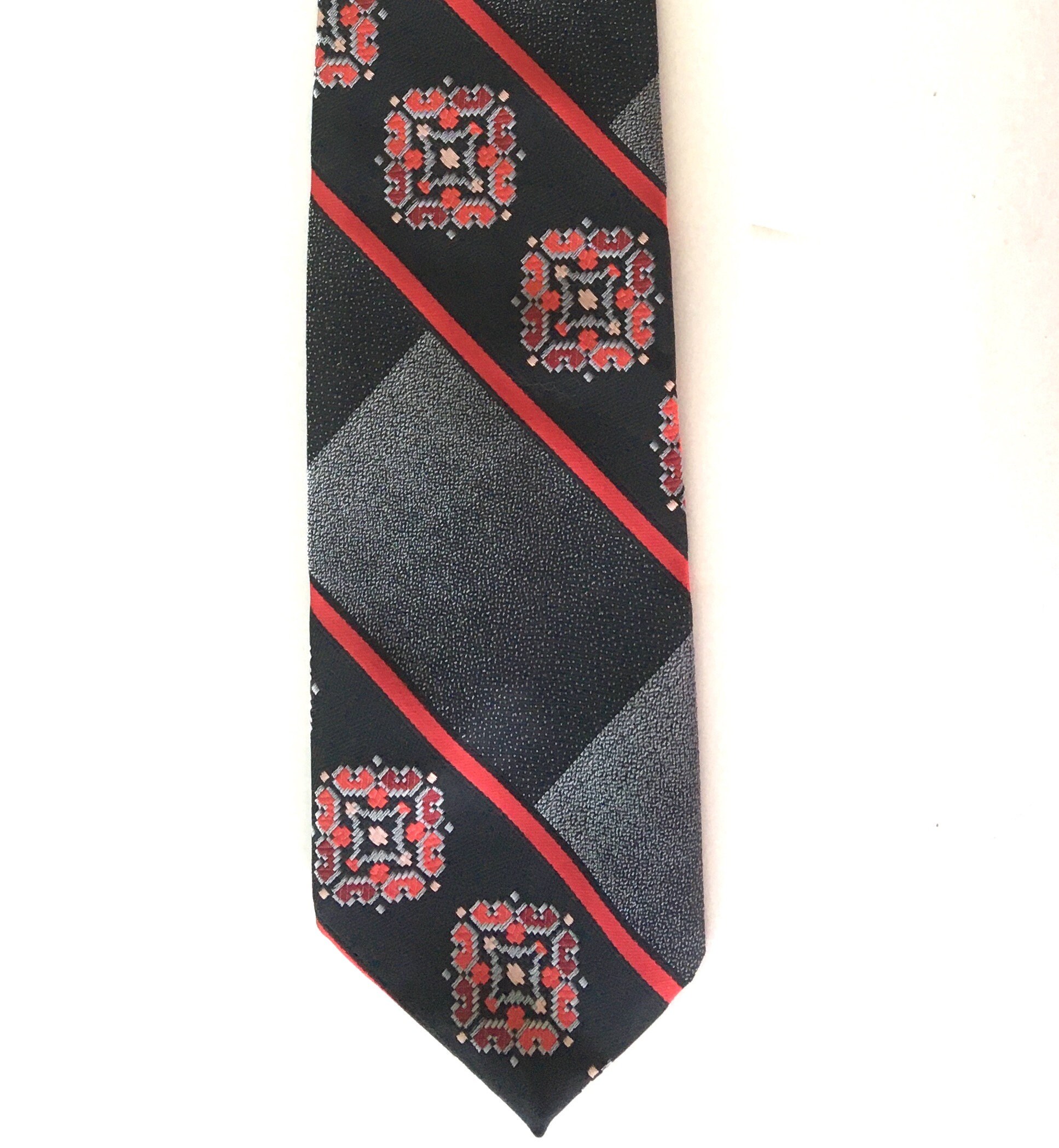Dior Tie: Wide Tie, Kipper Tie, Hip 1960s-70s Extra Wide Tie, 5 Inch ...