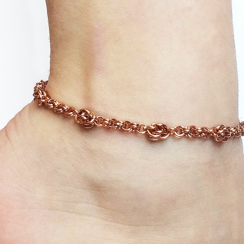 Ankle Bracelet Boho Copper Anklet Boho Anklet Simple - Etsy