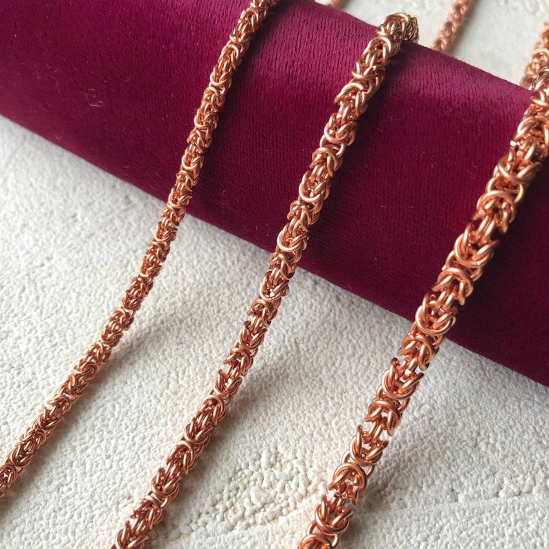 Handmade Copper Byzantine Chain Necklace: Chainmail Jewelry - Etsy