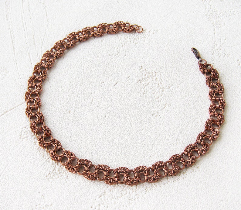 Collar de cadena de cobre puro Joyería medieval Joyería de - Etsy España