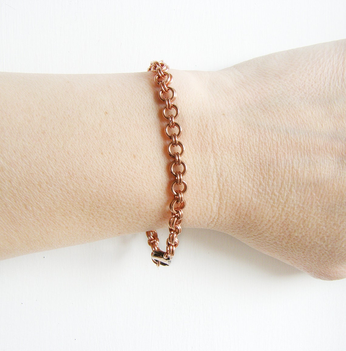 Made in Ukraine Copper Chain Link Unisex Bracelet Simple Chain | Etsy ...