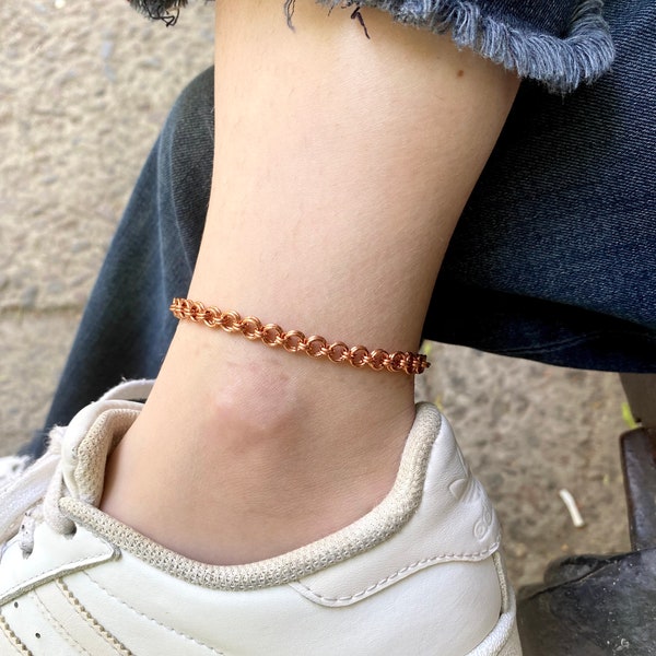 Pure Copper Ankle Bracelets - Etsy