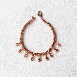 Pure Copper Chain Bracelet Chainmail Balls Charm Bracelet - Etsy