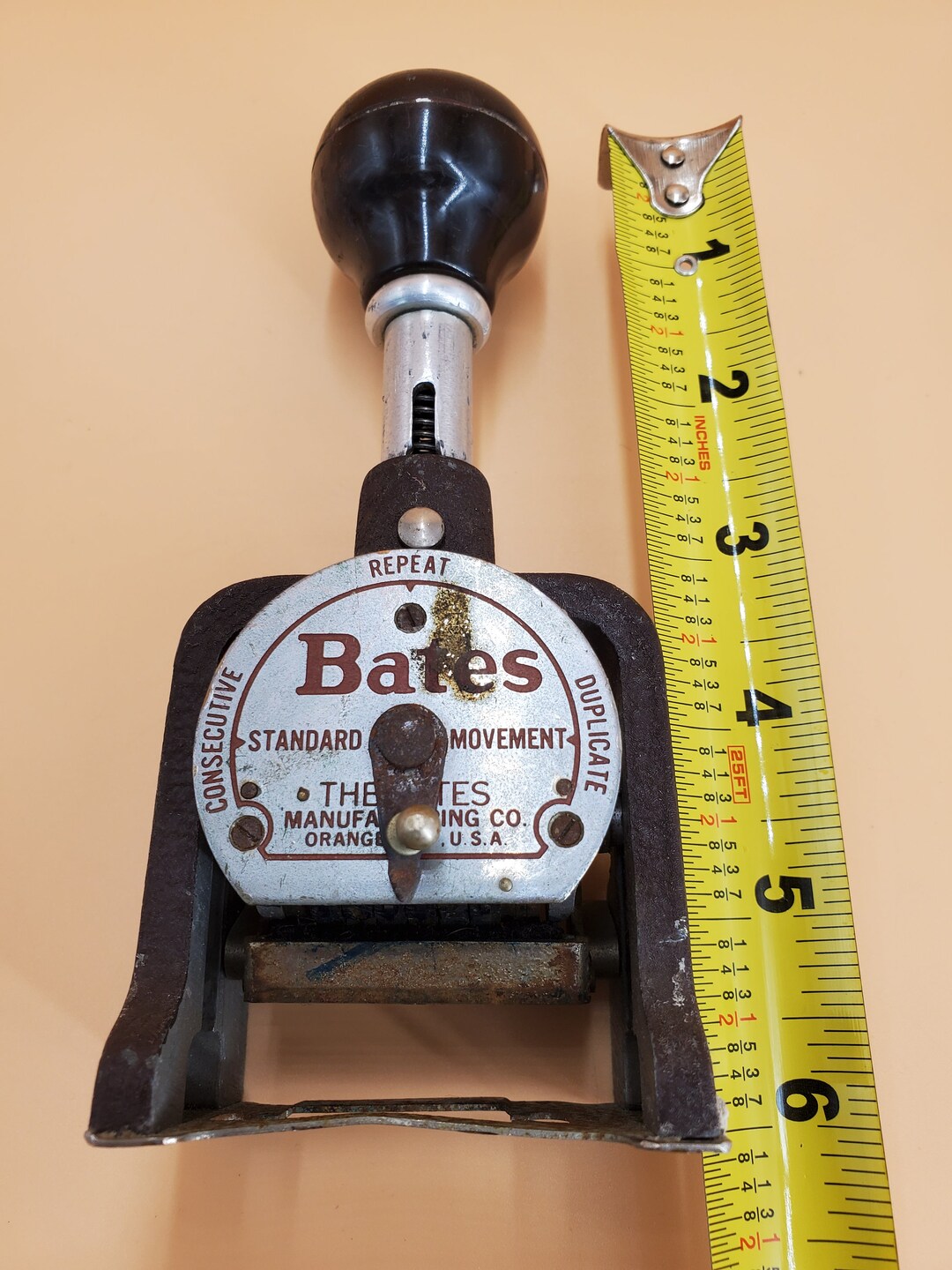 Vintage Bates Numbering Machine Stamp 6 Wheels, Style E C8 - Etsy