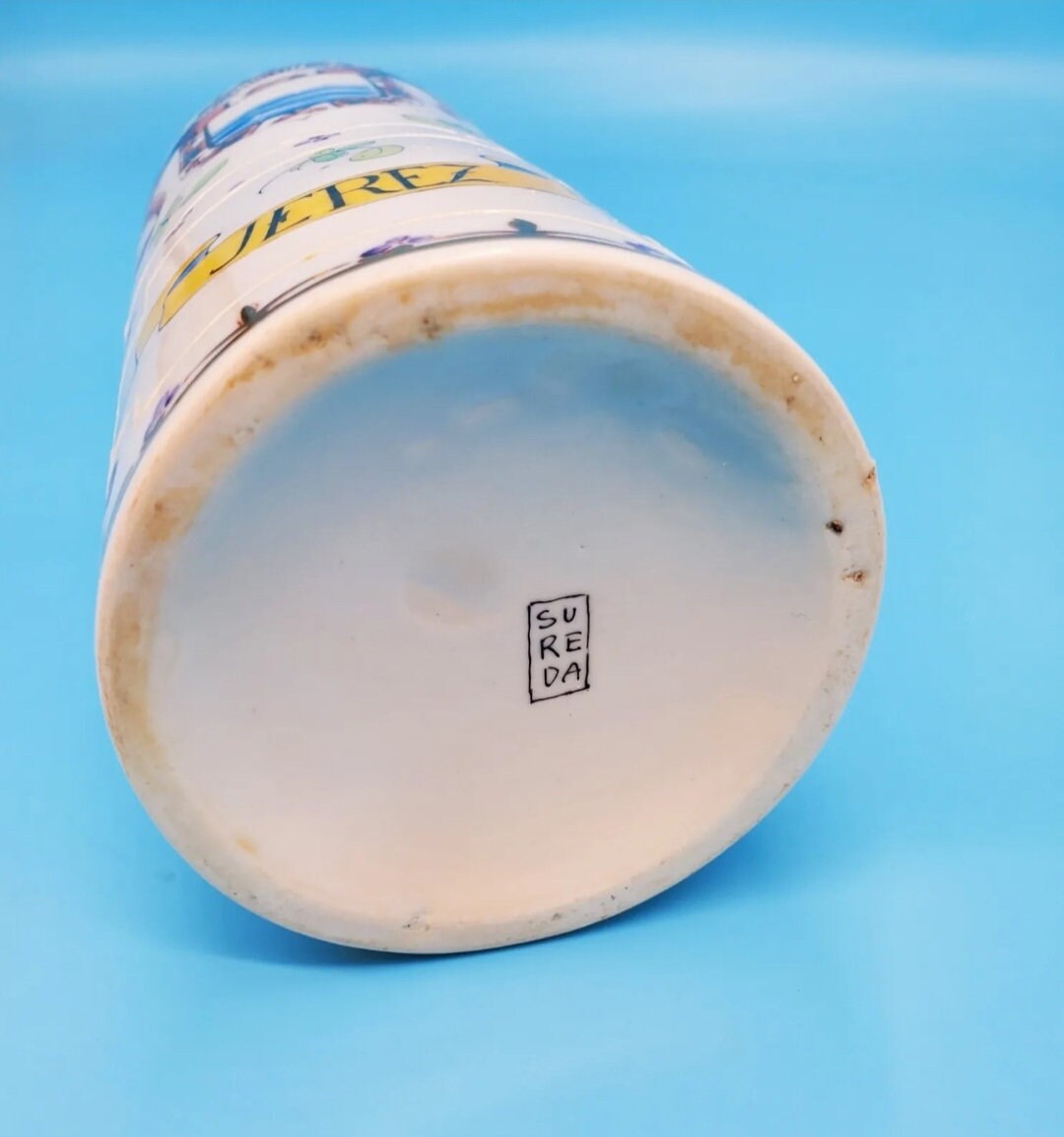 Sureda Hand Painted Porcelain Decanter Bottle Made in Spain. No Stopper ...