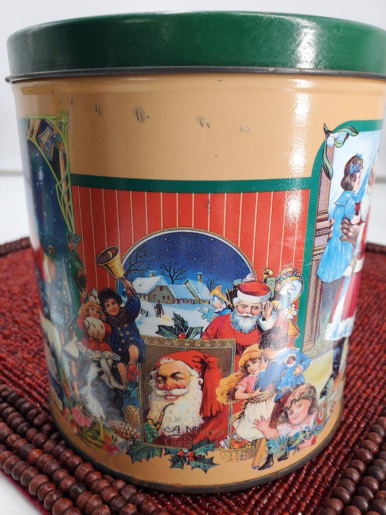 Vintage Baker's Estate Tin-shortbread Cookies Christmas Scene Design ...