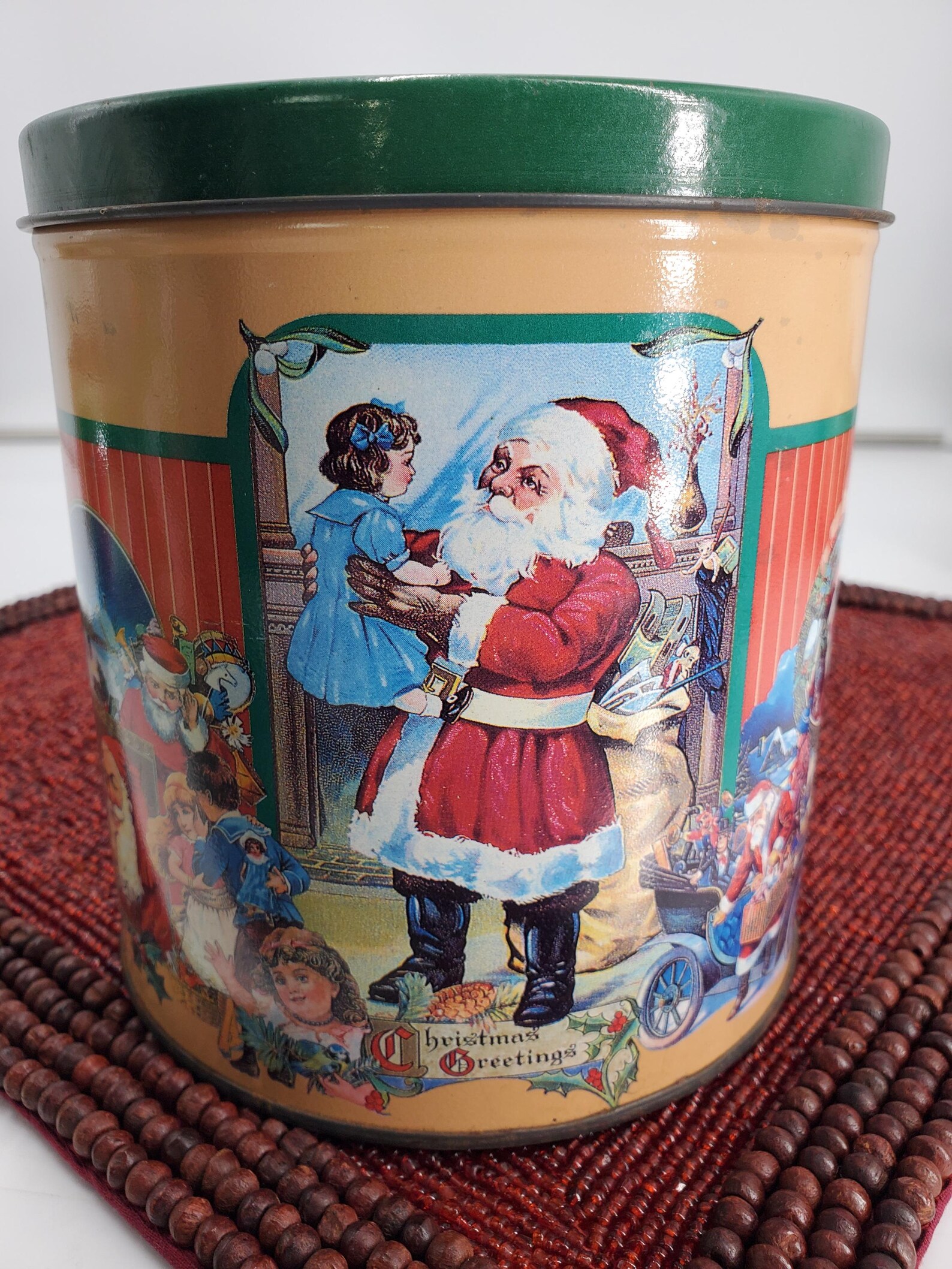 Vintage Baker's Estate Tin-shortbread Cookies Christmas Scene Design ...