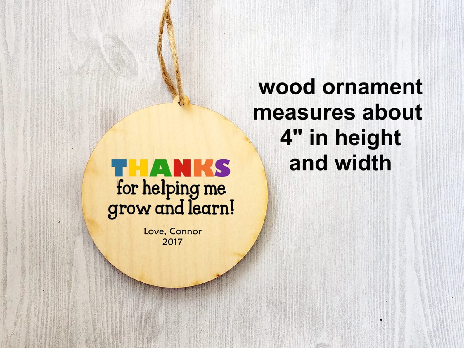 Customized Teacher Gift Personalized Gift for Teacher Ornament - Etsy