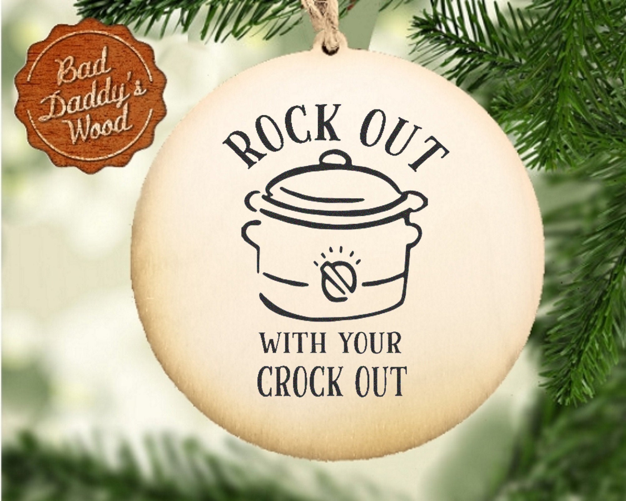 Funny Ornament Rock Out With Your Crock Out Crock Pot Ornaments for ...