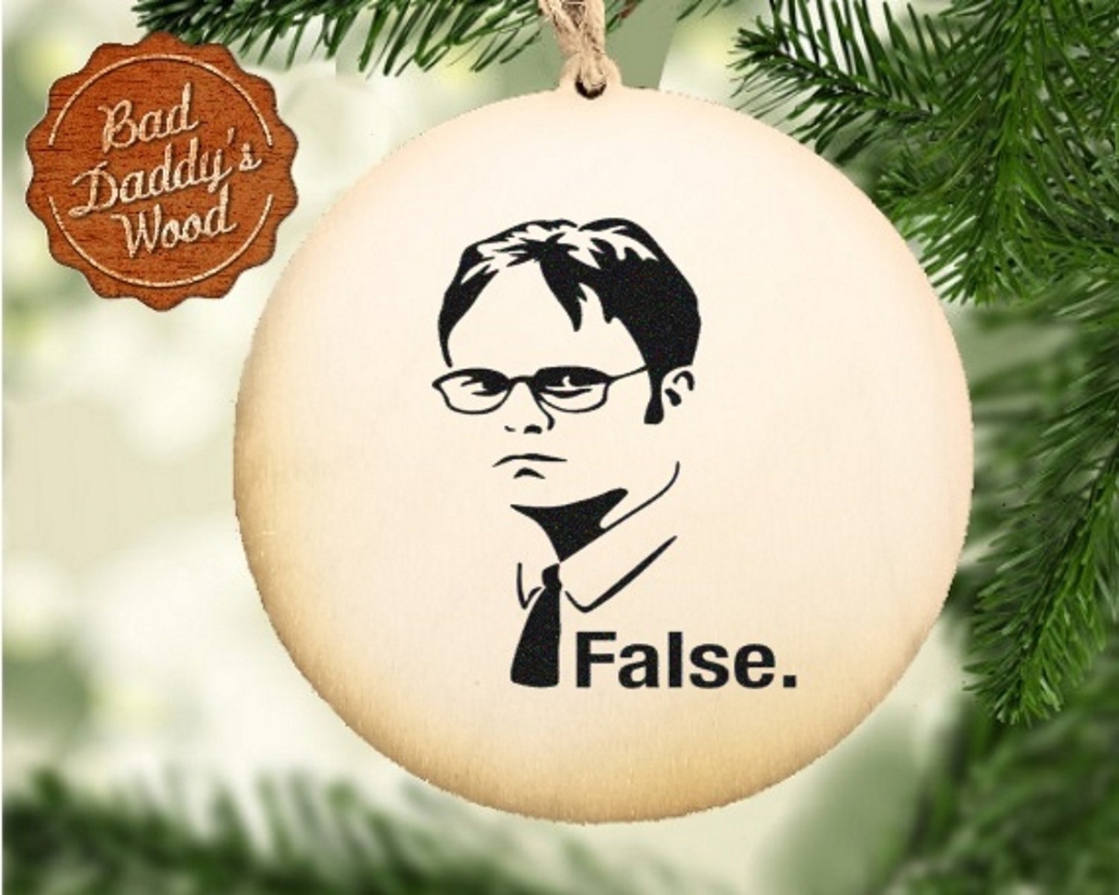 Dwight Christmas Ornament the Office Wood Holiday Ornament Gift for ...