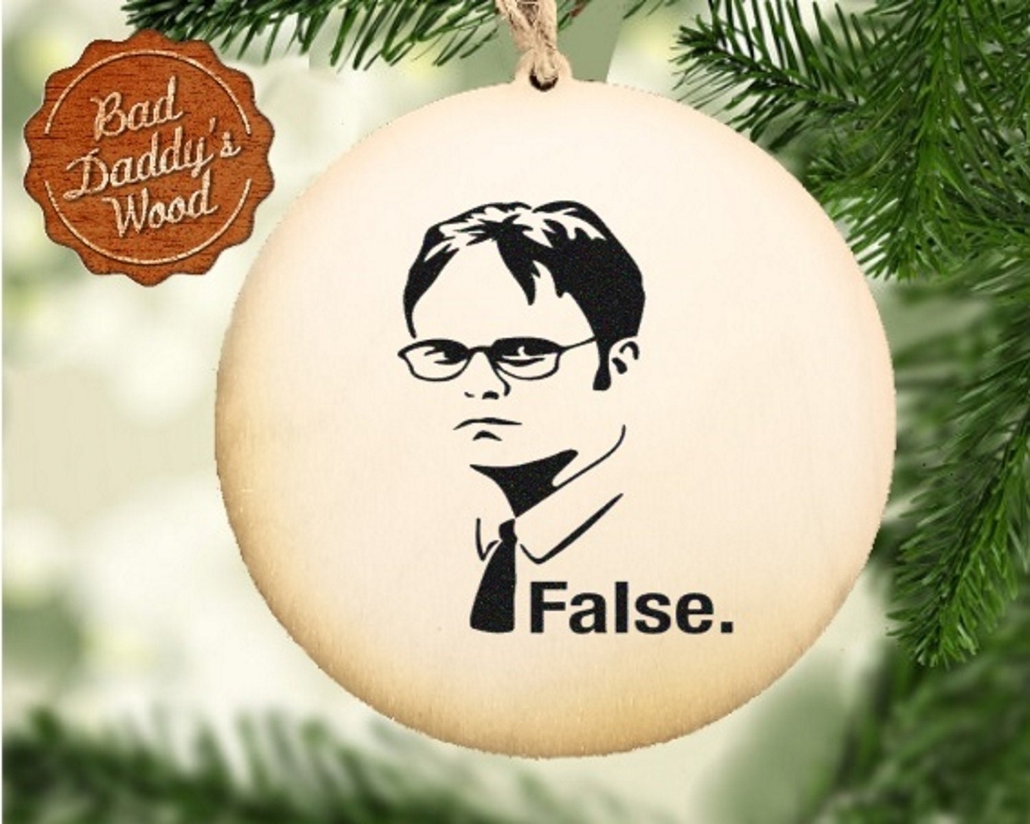 Dwight Christmas Ornament the Office Wood Holiday Ornament Gift for ...